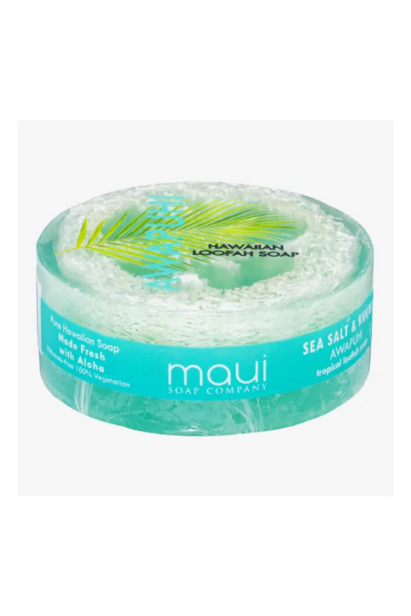Awapuhi Loofah Soap w/ Sea Salt & Kukui Oil – soapandwaternewport