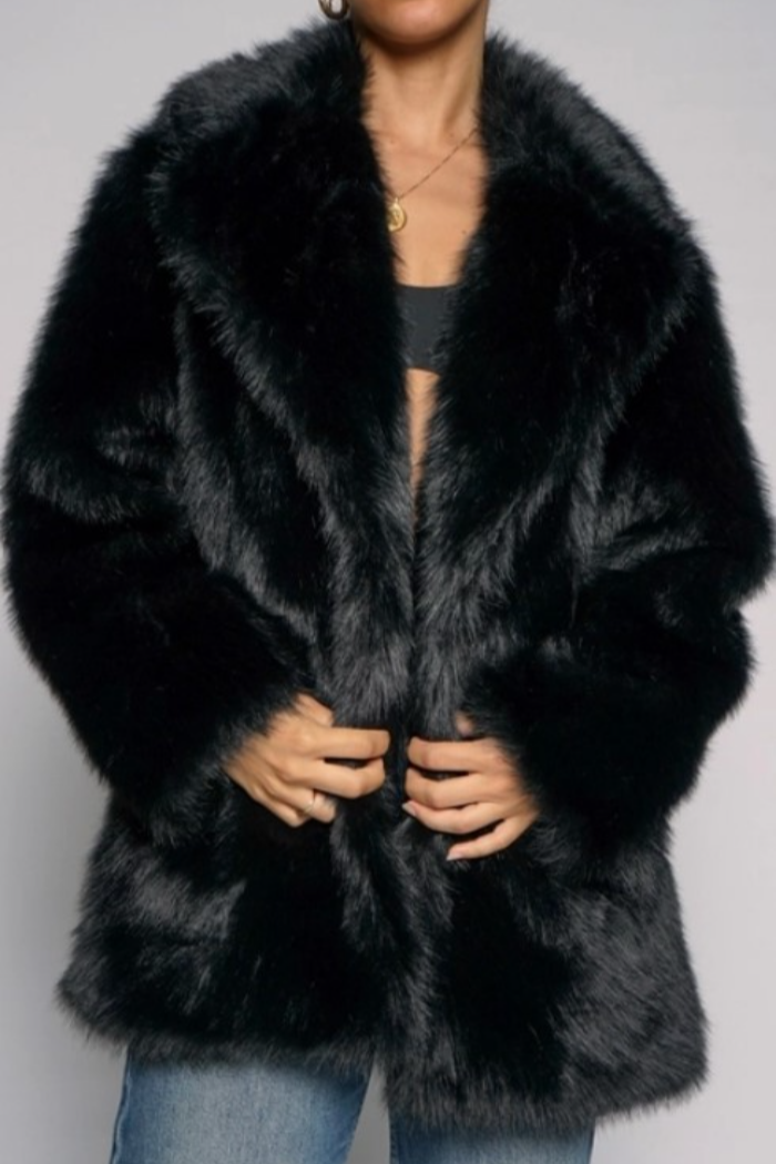 Finger Tip Faux Fur Coat – soapandwaternewport