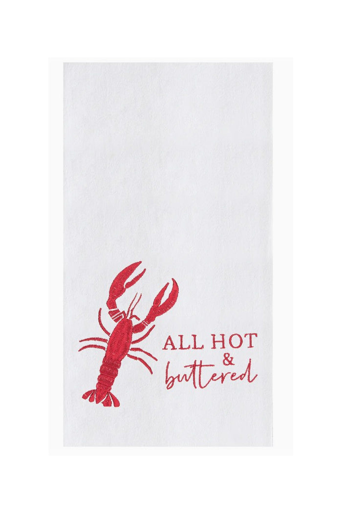Coastal Lobster All Hot & Buttered Kitchen Towel – soapandwaternewport